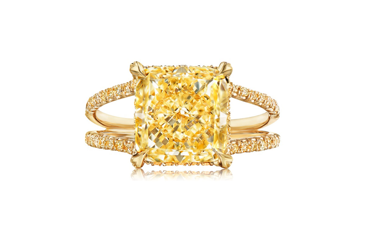 Princess Cut Yellow Diamond Engagement Ring – Zaltas Fine Jewelers